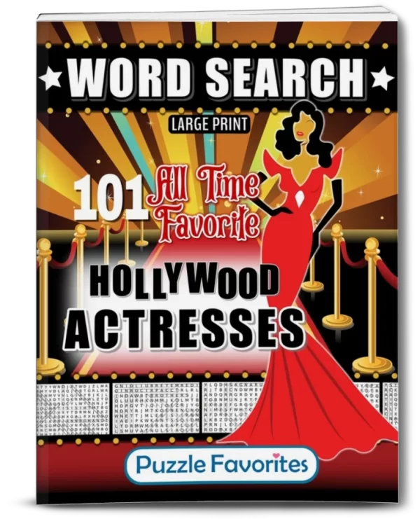 Hollywood Actresses Word Search Puzzle Book | Puzzle Favorites